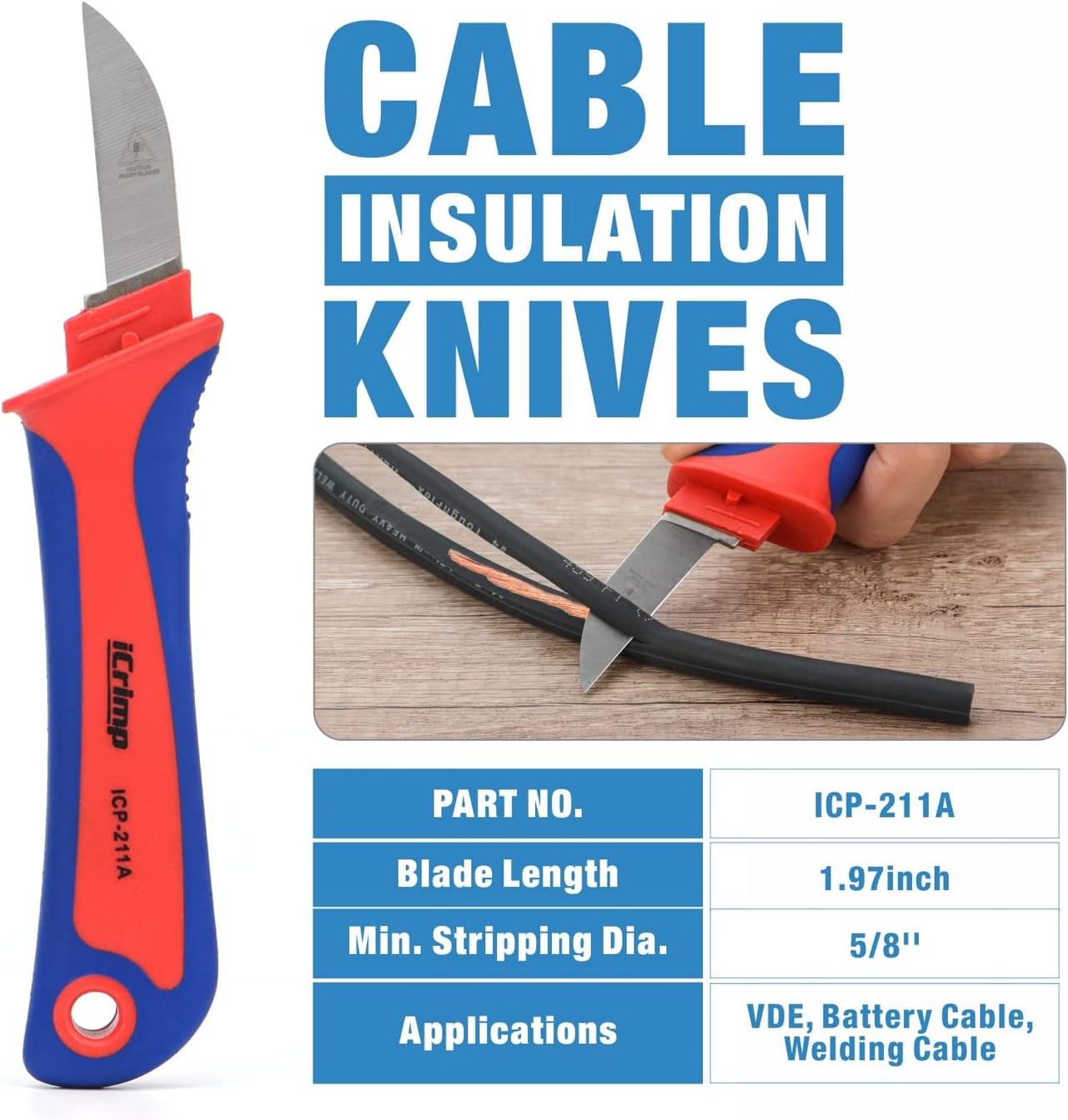 ‎KIT-50B Battery Cable Terminal Crimper Kit — IWISS TOOLS