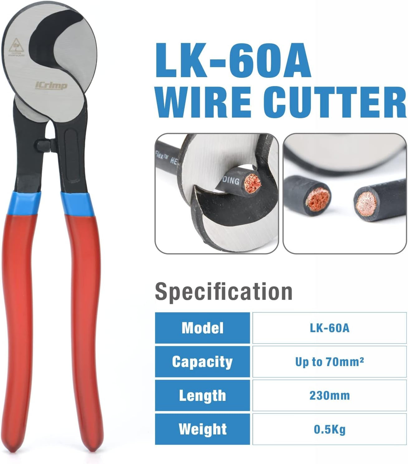 ‎KIT-50B Battery Cable Terminal Crimper Kit — IWISS TOOLS