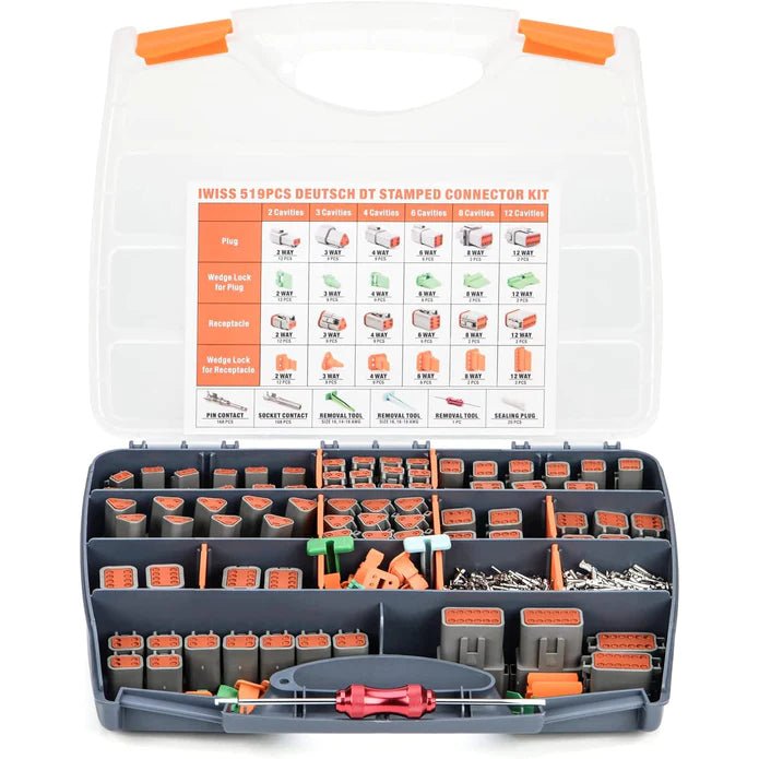 DEUTSCH DT Connector Kit, Size 16 Stamped Formed Contacts — IWISS TOOLS