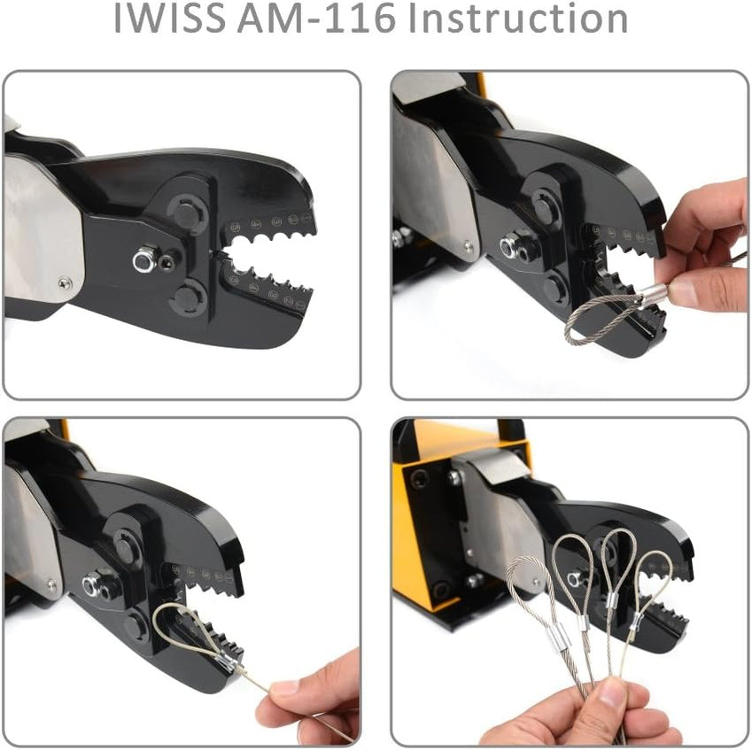 AM-116 Pneumatic Wire Rope Crimping Tool — IWISS TOOLS