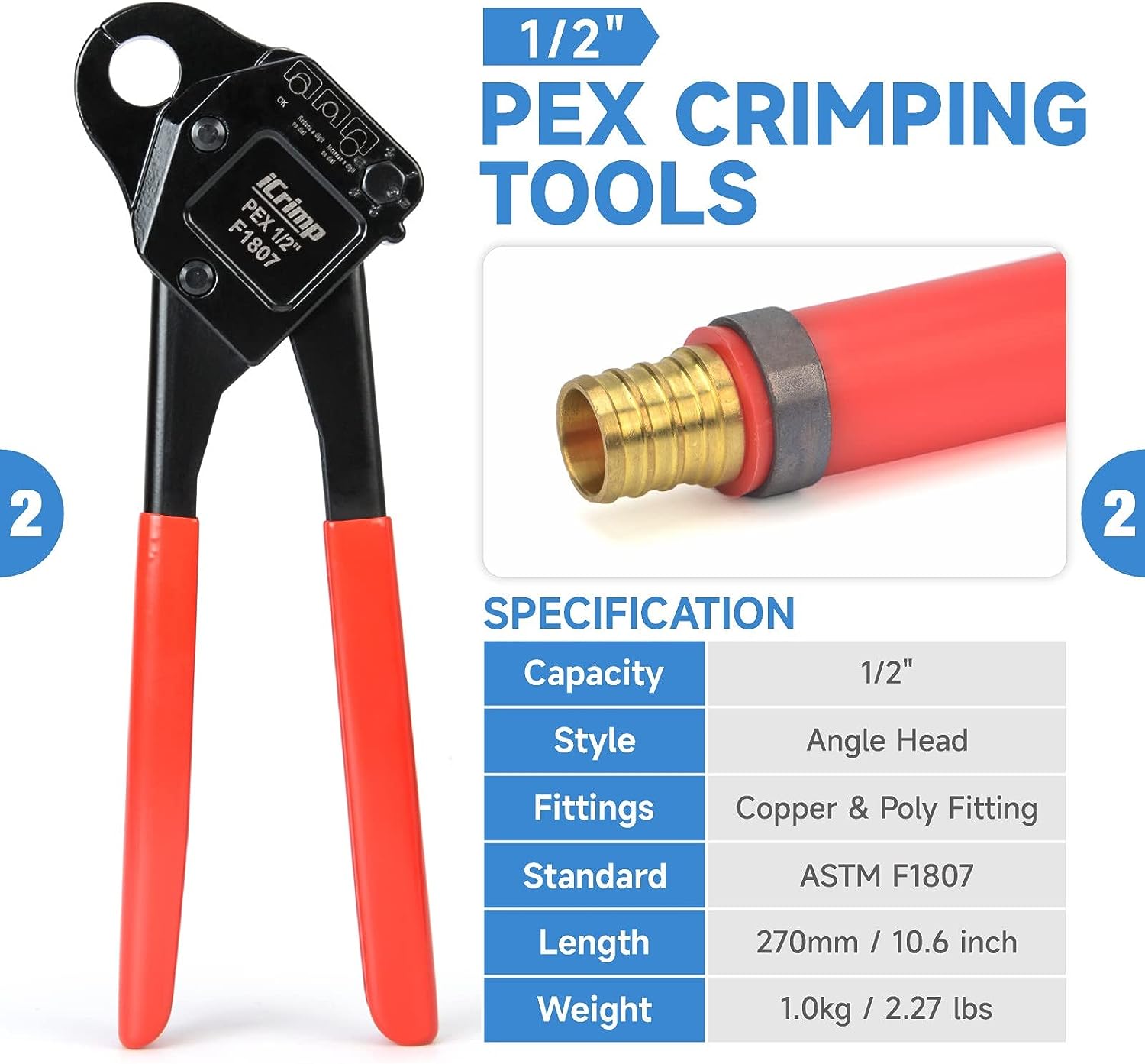 IWS-1807CN PEX Crimping Tool Kit with PEX Crimpers — IWISS TOOLS