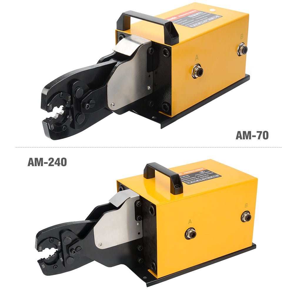 AM-70/AM-240 Pneumatic Crimper for Battery Cable Lugs — IWISS TOOLS