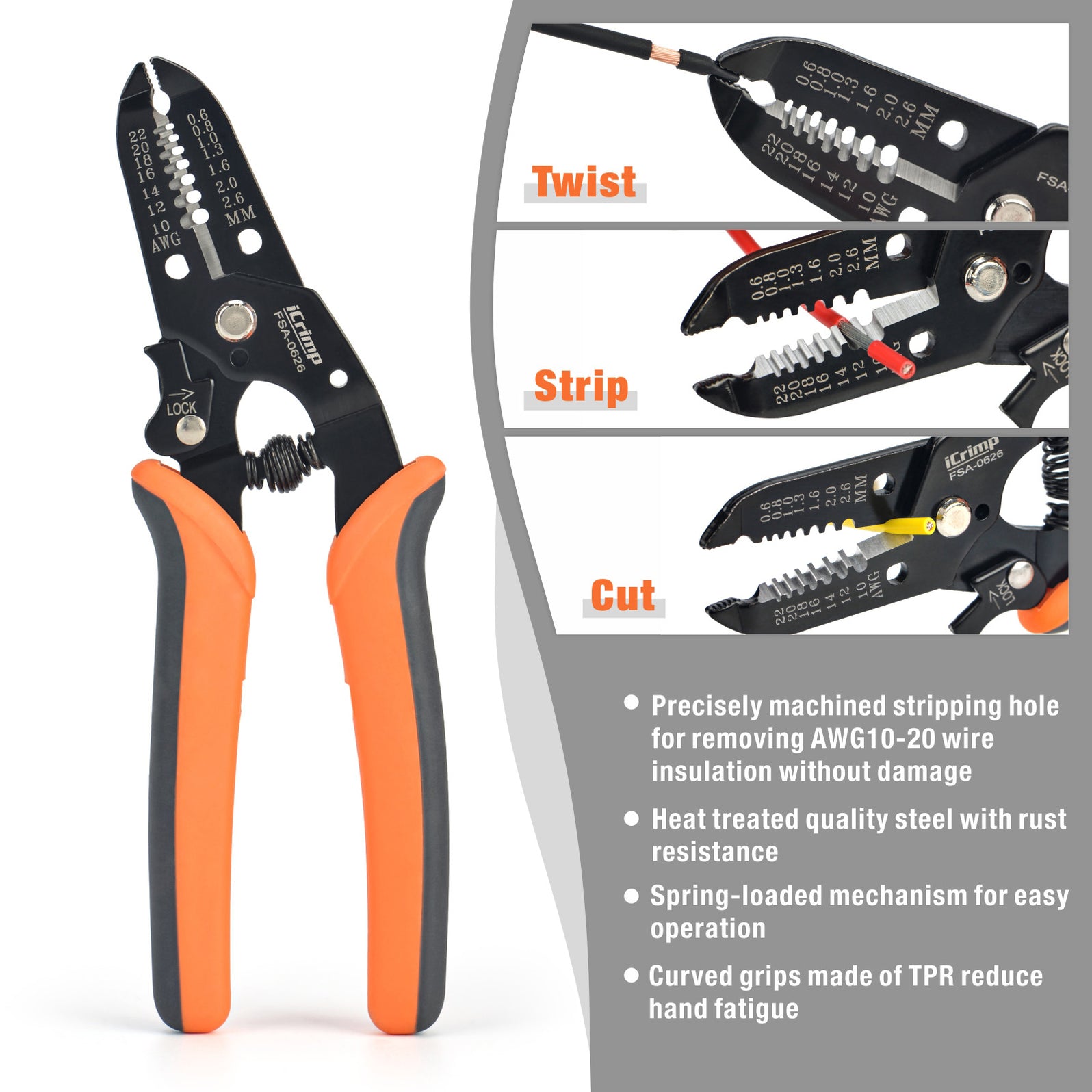 IWS-30J Crimping Tool Kit With Stripper&Cutter for Different Terminals ...
